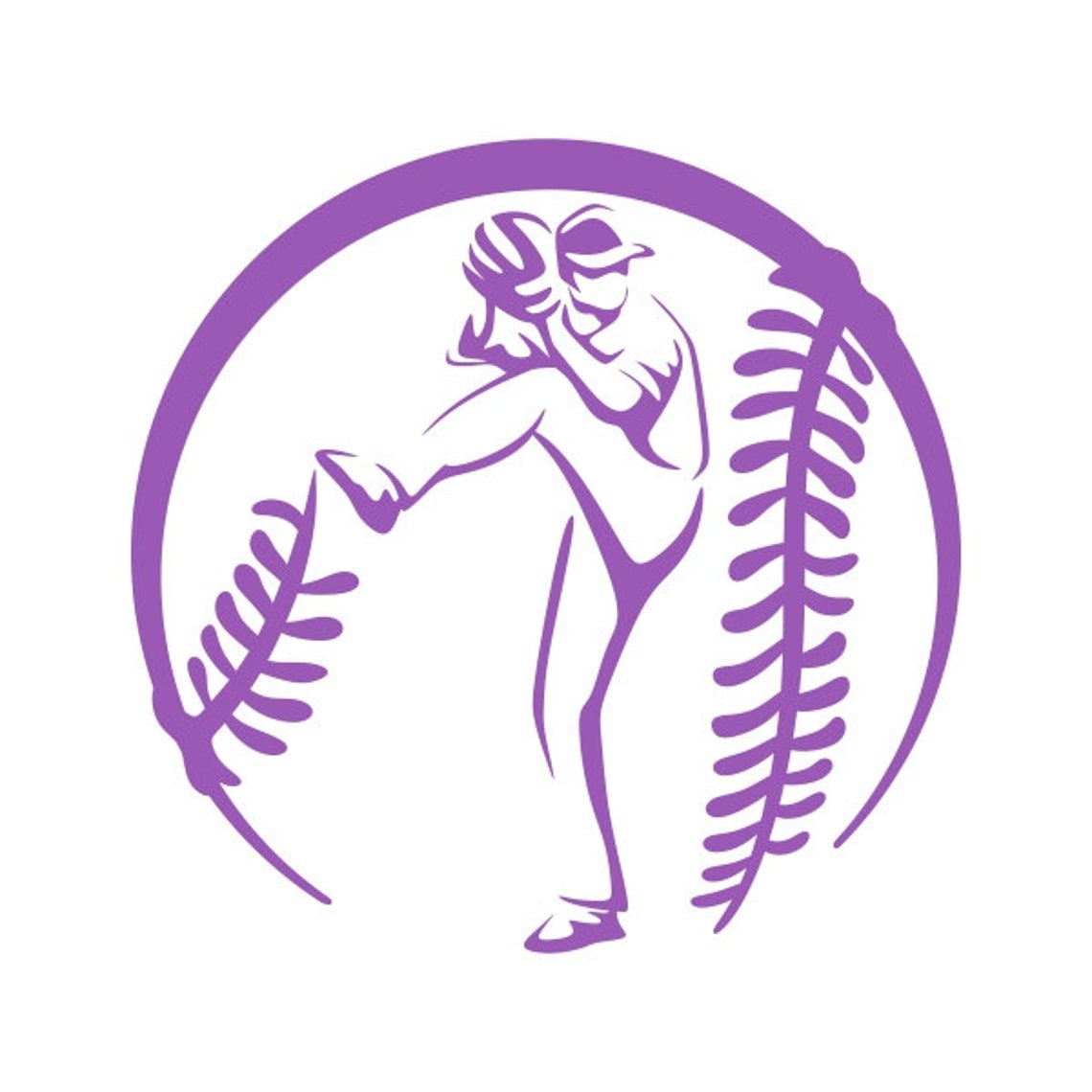 BaseBall Outline Cuttable Design PNG DXF SVG & eps File for | Etsy