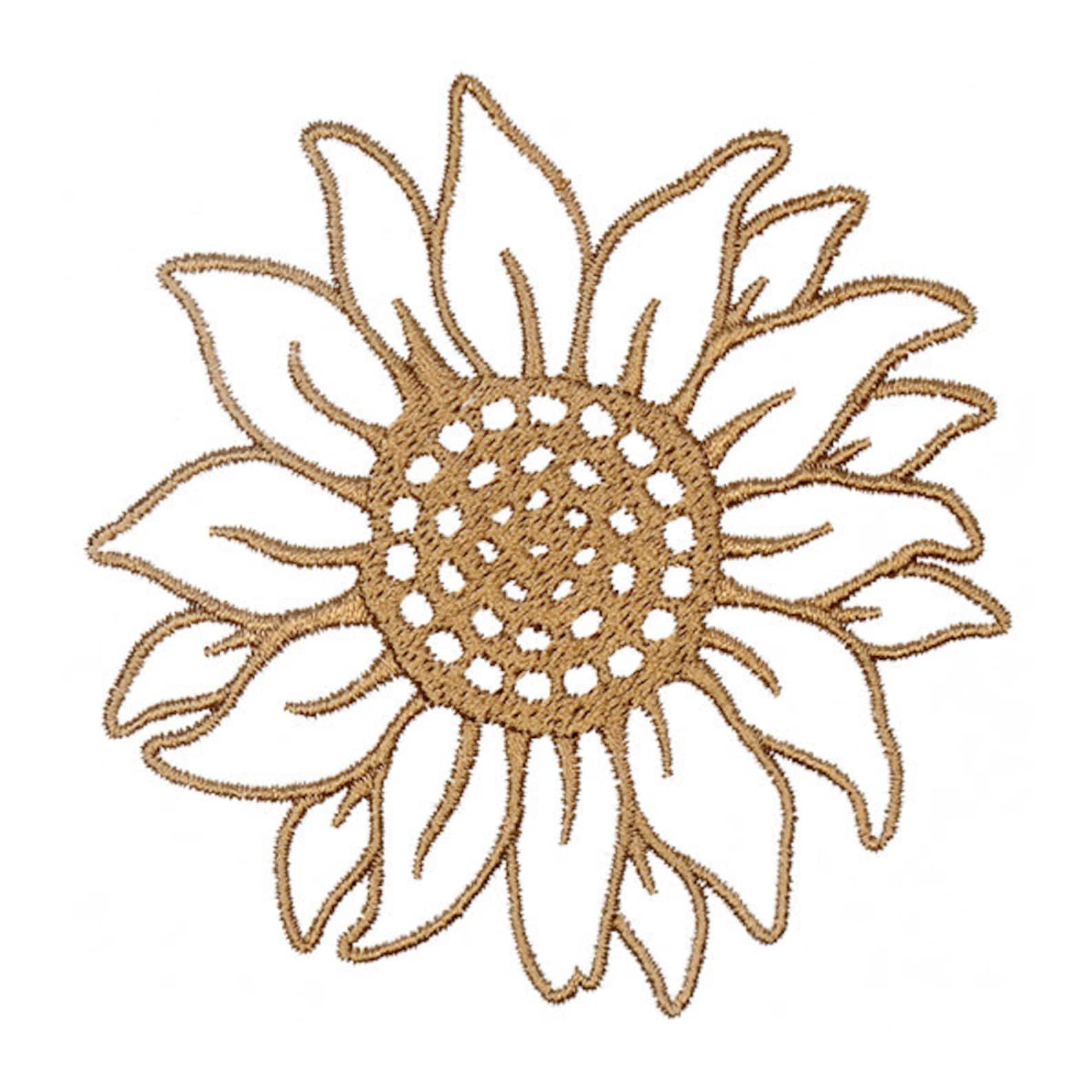 Sunflower Embroidery Design INSTANT DOWNLOAD | Etsy