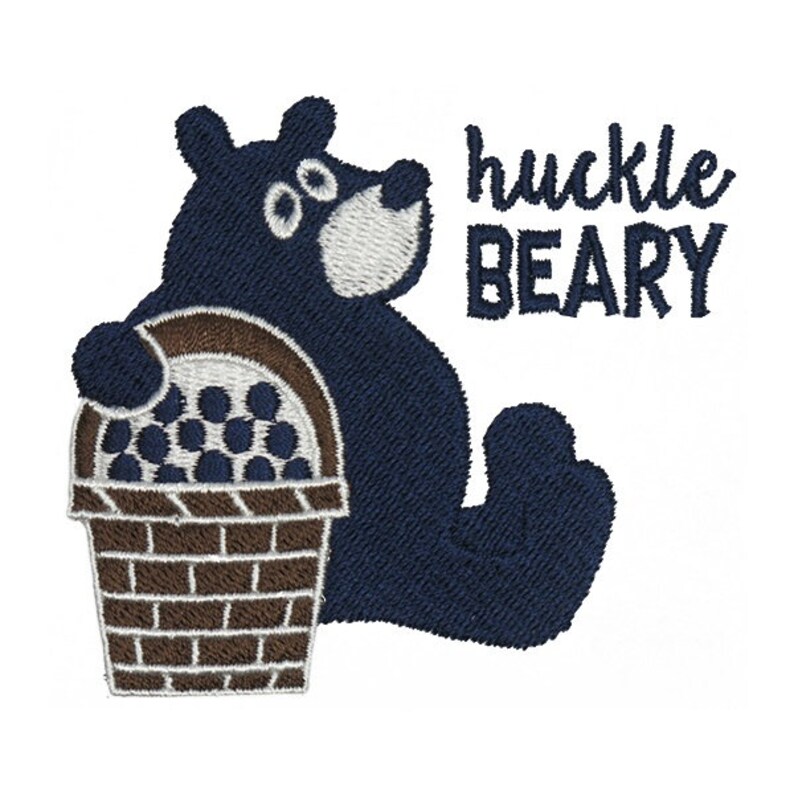 Huckle Beary Bear Embroidery Design Instant Download | Etsy