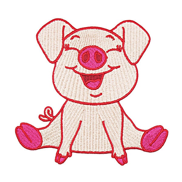 Baby Pig Embroidery Design Instant Download - Etsy