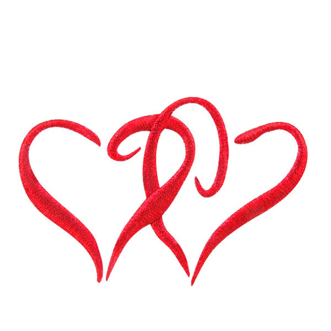 Two of Hearts Embroidery Design Instant Download - Etsy
