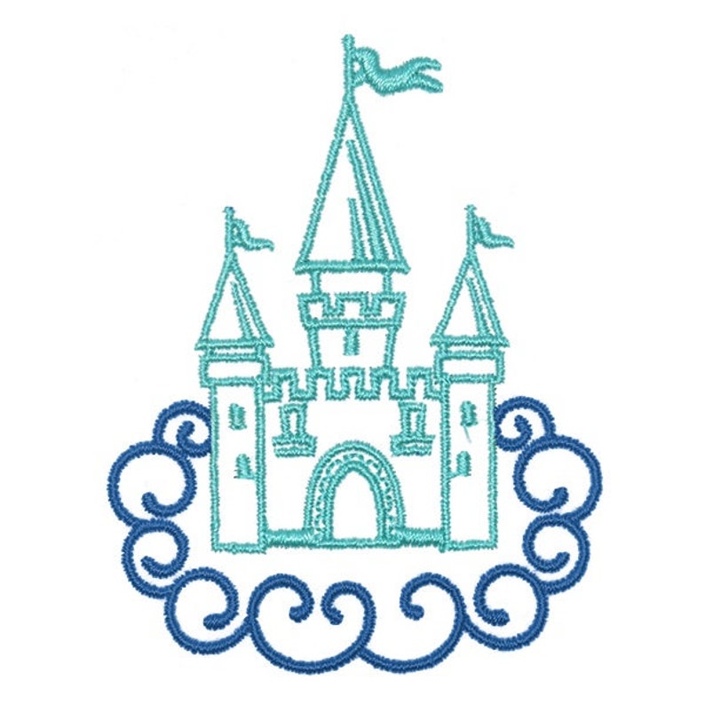 Dreamy Castle Embroidery Design Instant Download - Etsy