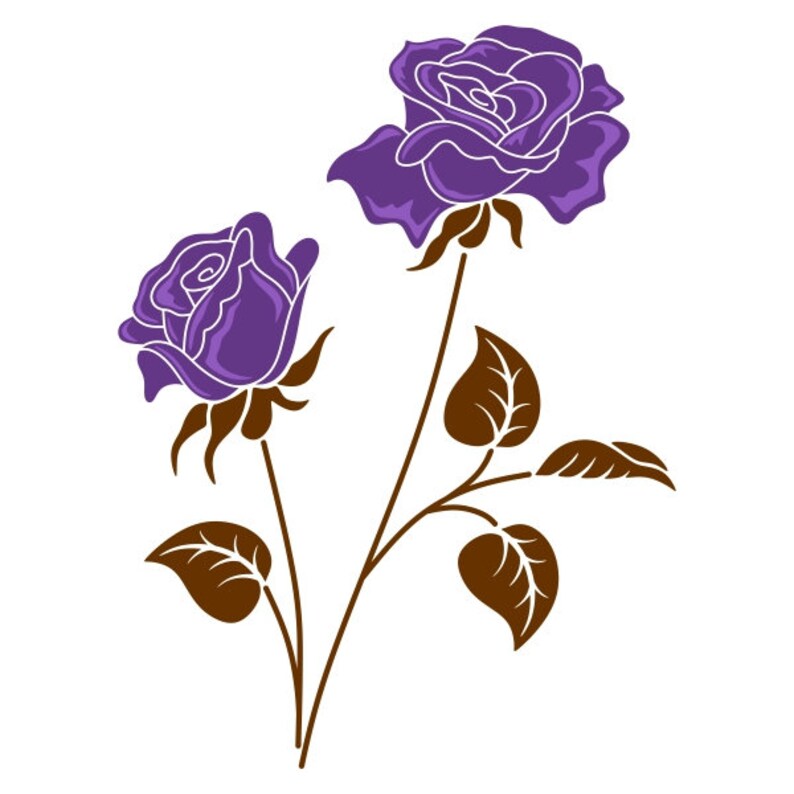 Rose Flower Cuttable Design PNG DXF SVG & Eps File for - Etsy