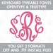 Suzanne Curlz Monogram Truetype Font Keyboard Typeable OTF TTF Install ...