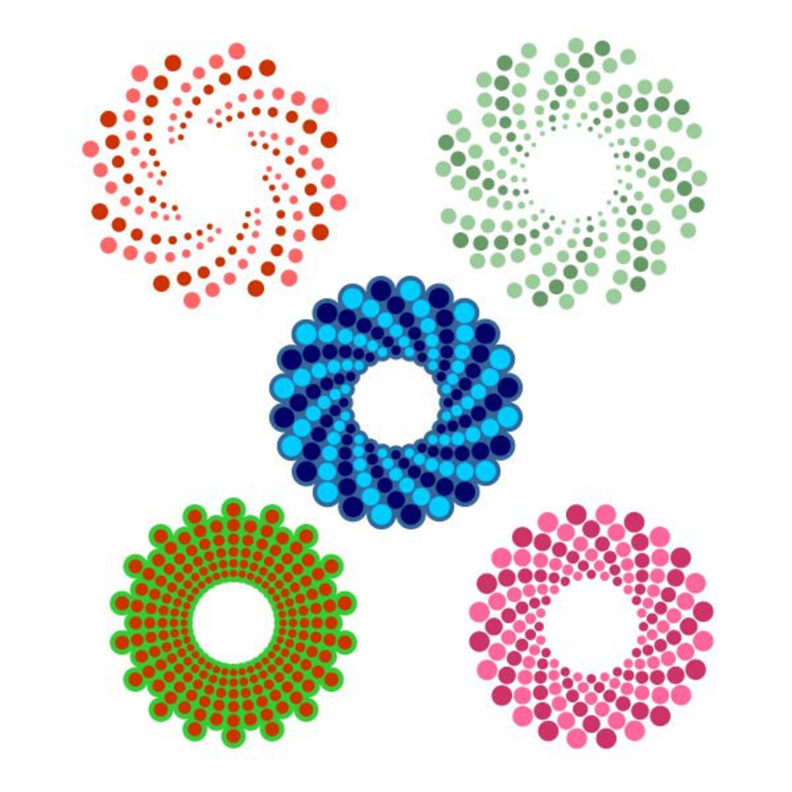 Sun Ray Dots Pattern Cuttable Design PNG DXF SVG & Eps File for ...