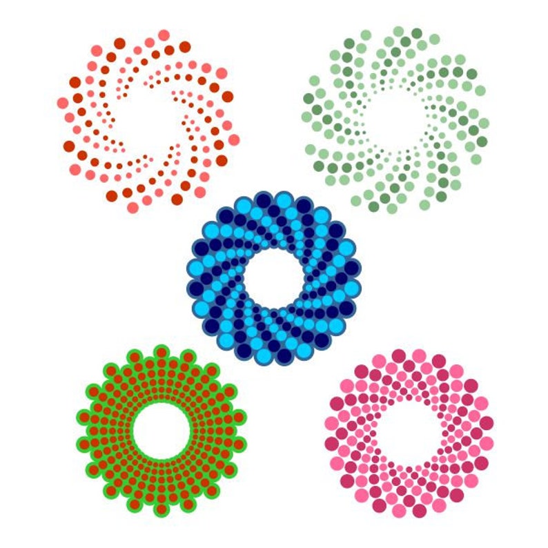 Sun Ray Dots Pattern Cuttable Design PNG DXF SVG & Eps File - Etsy