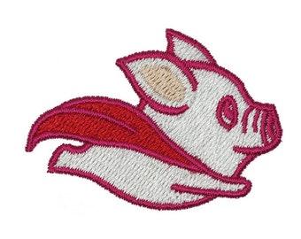 BUY2GET1FREE Applique Flying Pig Machine Embroidery Design in 3 Sizes ...
