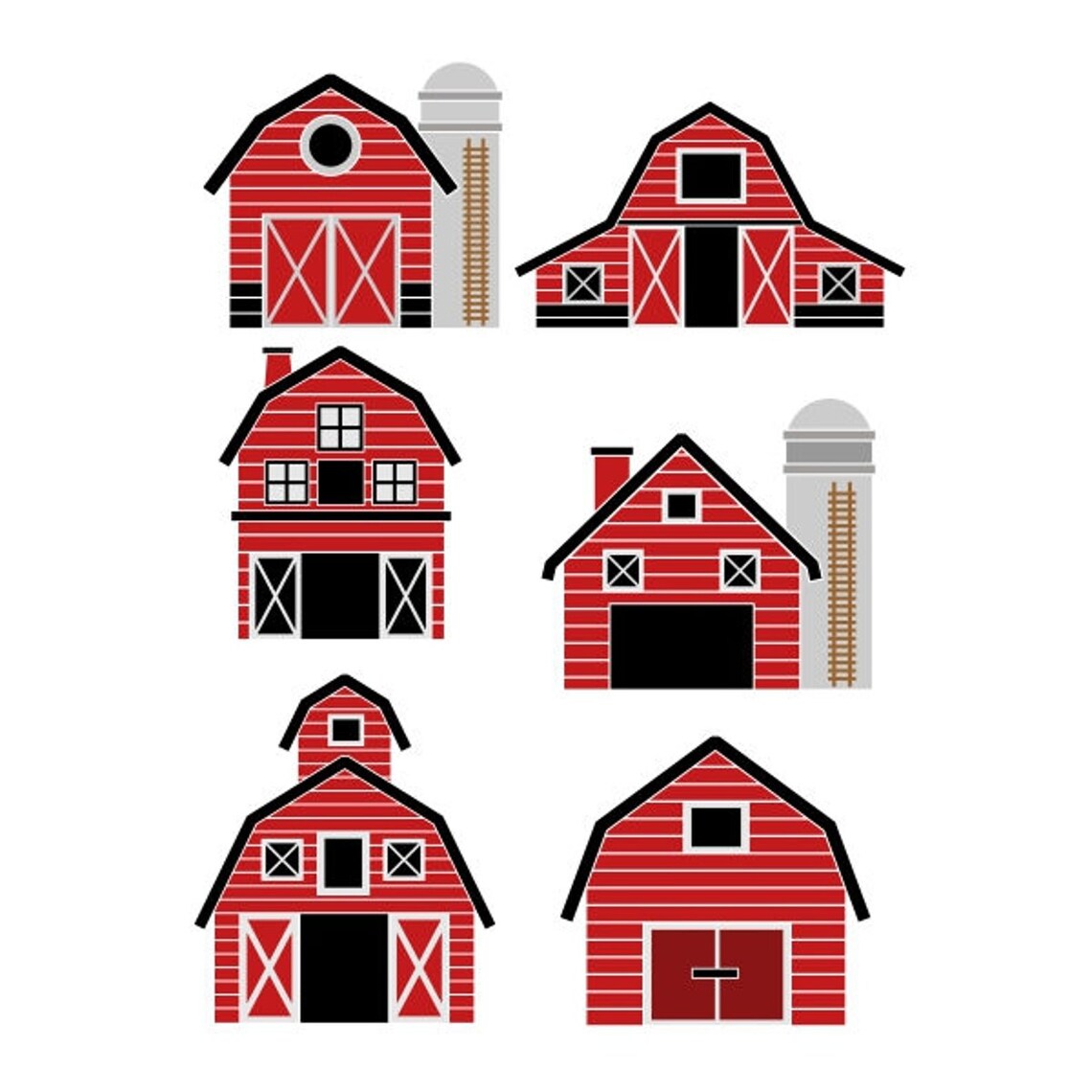 Barn Animal Farm Cuttable Design PNG DXF SVG & Eps File for - Etsy