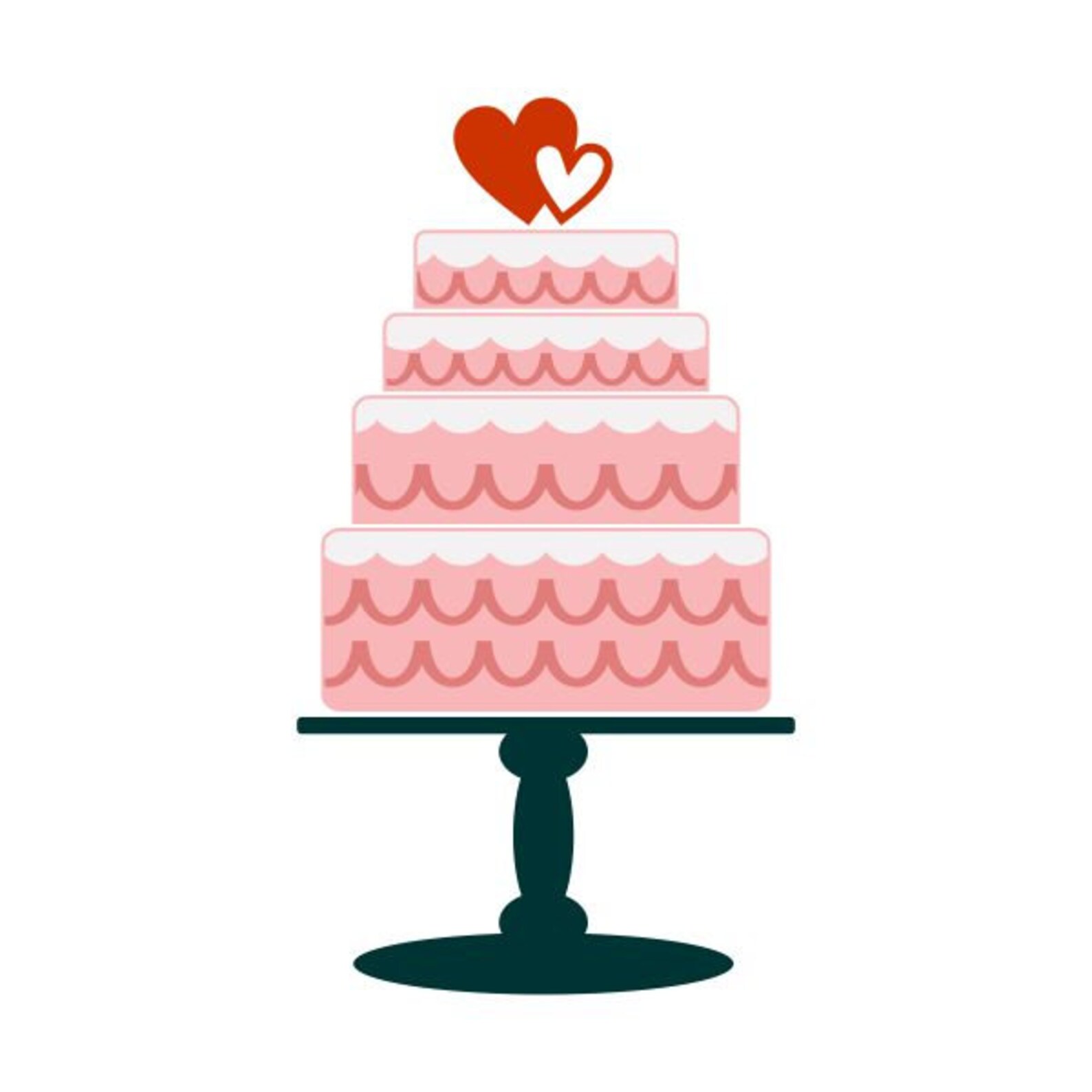 Wedding Cake Cuttable Design PNG DXF SVG & Eps File for | Etsy