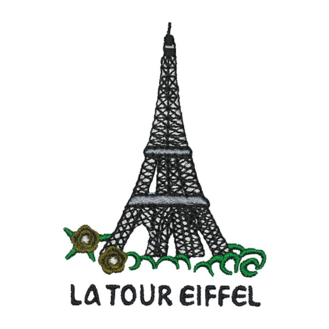 Eiffel Tower Embroidery Design Instant Download - Etsy