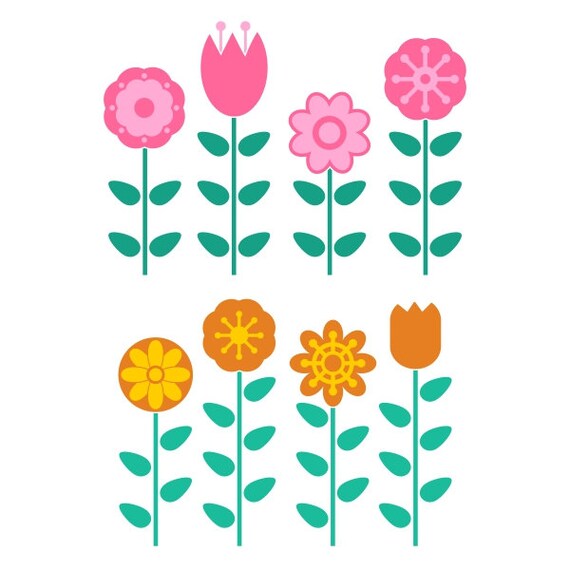 Flower Garden Cuttable Design PNG DXF SVG & Eps File for | Etsy