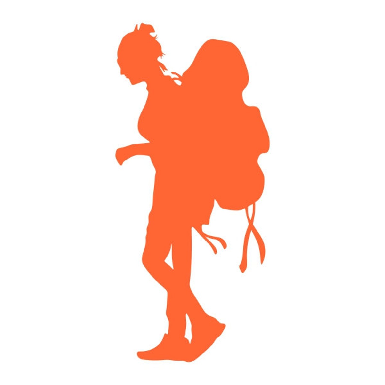 Silhouette Girl Packer Cuttable Design PNG DXF SVG & Eps File - Etsy