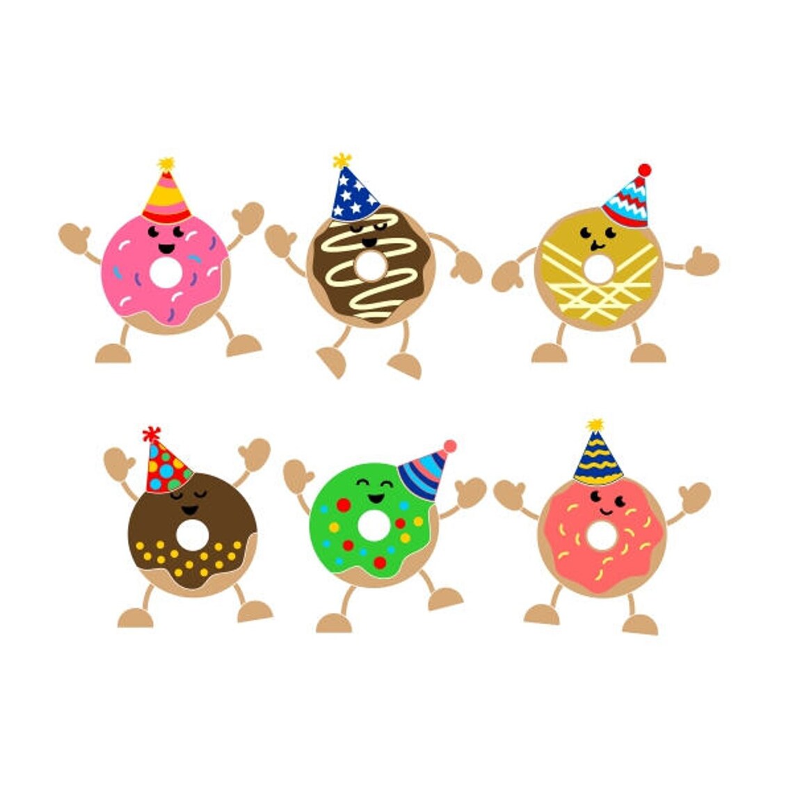 Donut Party Birthday Cuttable Design PNG DXF SVG & Eps File - Etsy