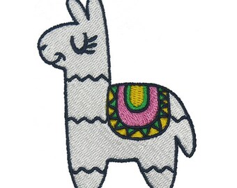 Birthday Llama Embroidery Design Instant Download PES DST - Etsy