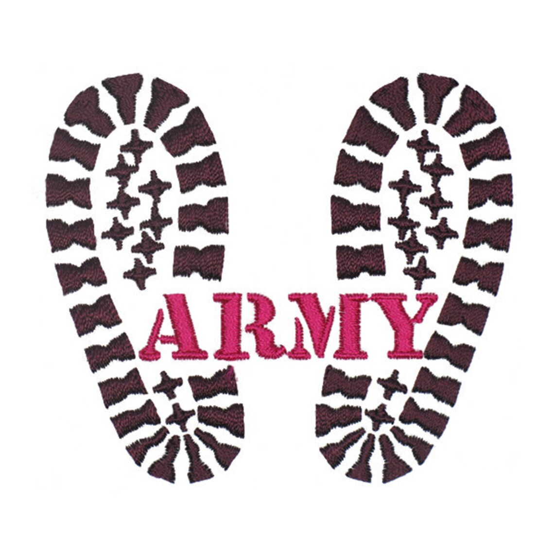 Army Footprint Embroidery Design Instant Download - Etsy