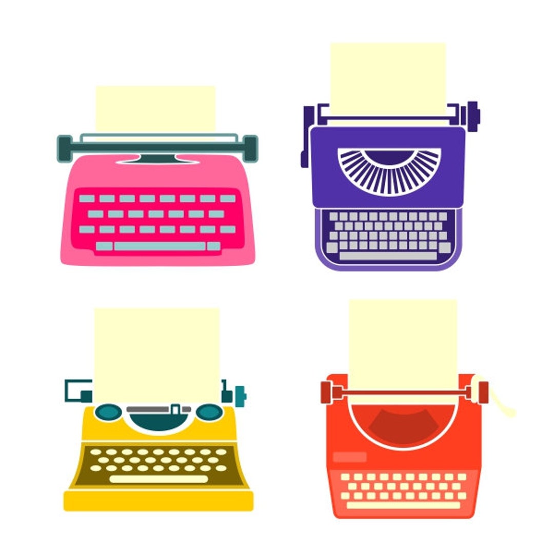 Typewriter Packcuttable Design PNG DXF SVG & Eps File for Silhouette ...