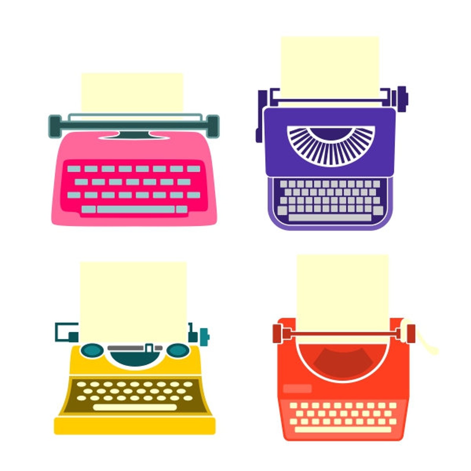 Typewriter Packcuttable Design PNG DXF SVG & Eps File for - Etsy