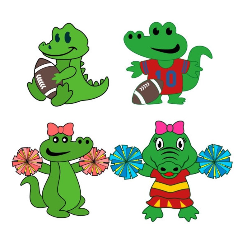Cute Baby Gator Cuttable Design PNG DXF SVG & Eps File for - Etsy