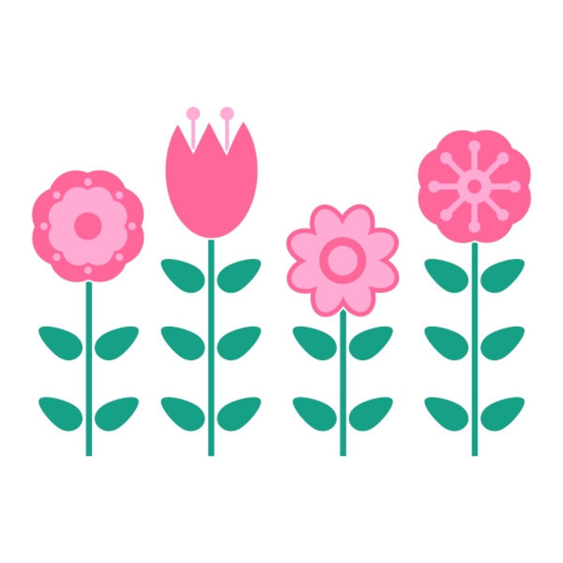 Flower Garden Cuttable Design PNG DXF SVG & Eps File for | Etsy