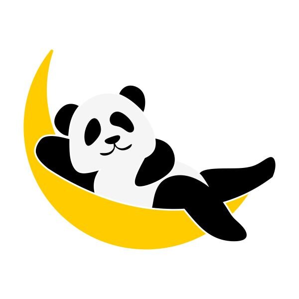 Panda on Moon Cuttable Design PNG DXF SVG & Eps File for - Etsy