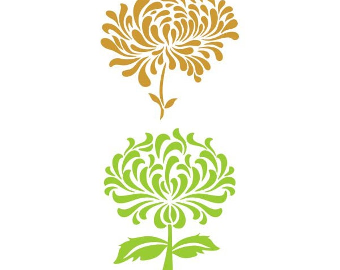 Mums Flower Cuttable Design PNG DXF SVG & Eps File for Silhouette Cameo ...