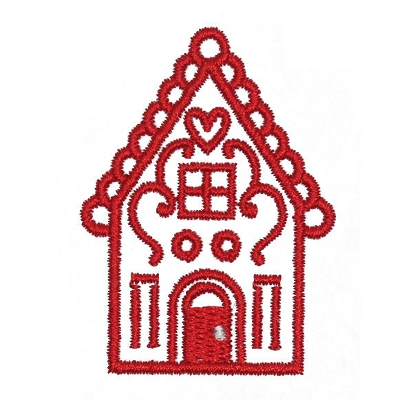 Gingerbread House Embroidery Design - Etsy
