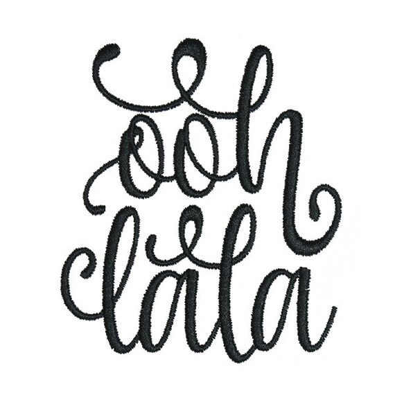 Ooh Lala Embroidery Design Instant Download | Etsy