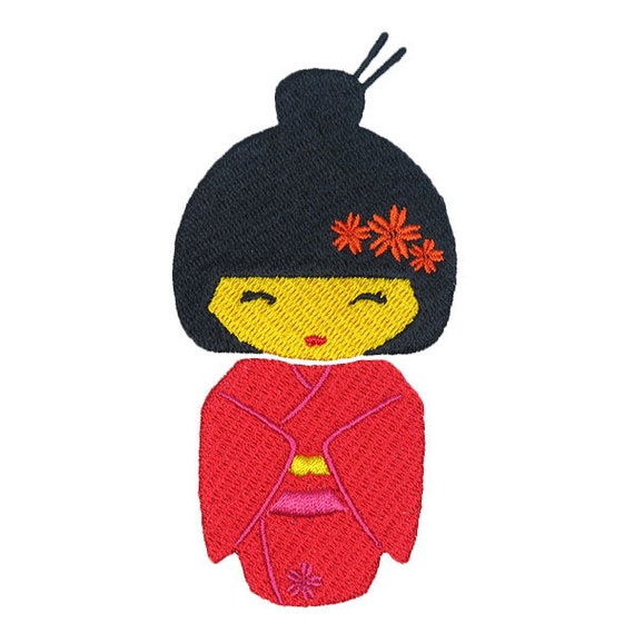 Japan Geisha Embroidery Design Instant Download - Etsy