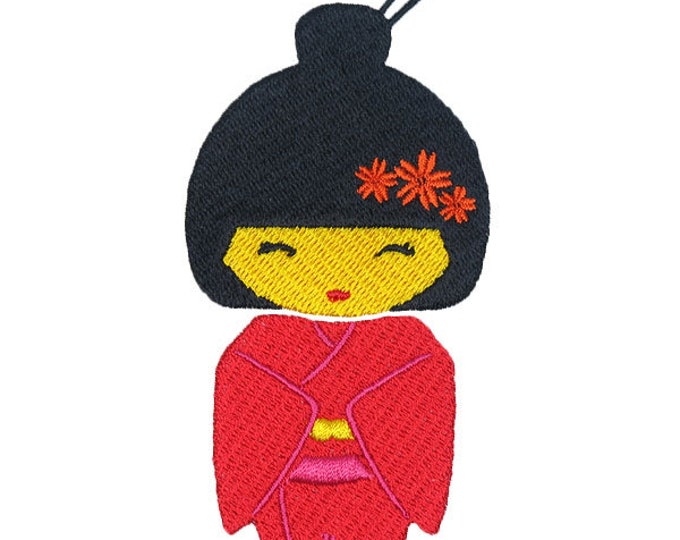 Japan Geisha Embroidery Design - Instant Download - Etsy