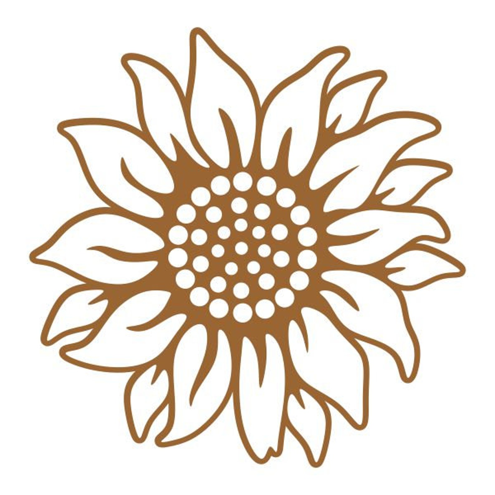 Sunflower Cuttable Design PNG DXF SVG & Eps File for | Etsy