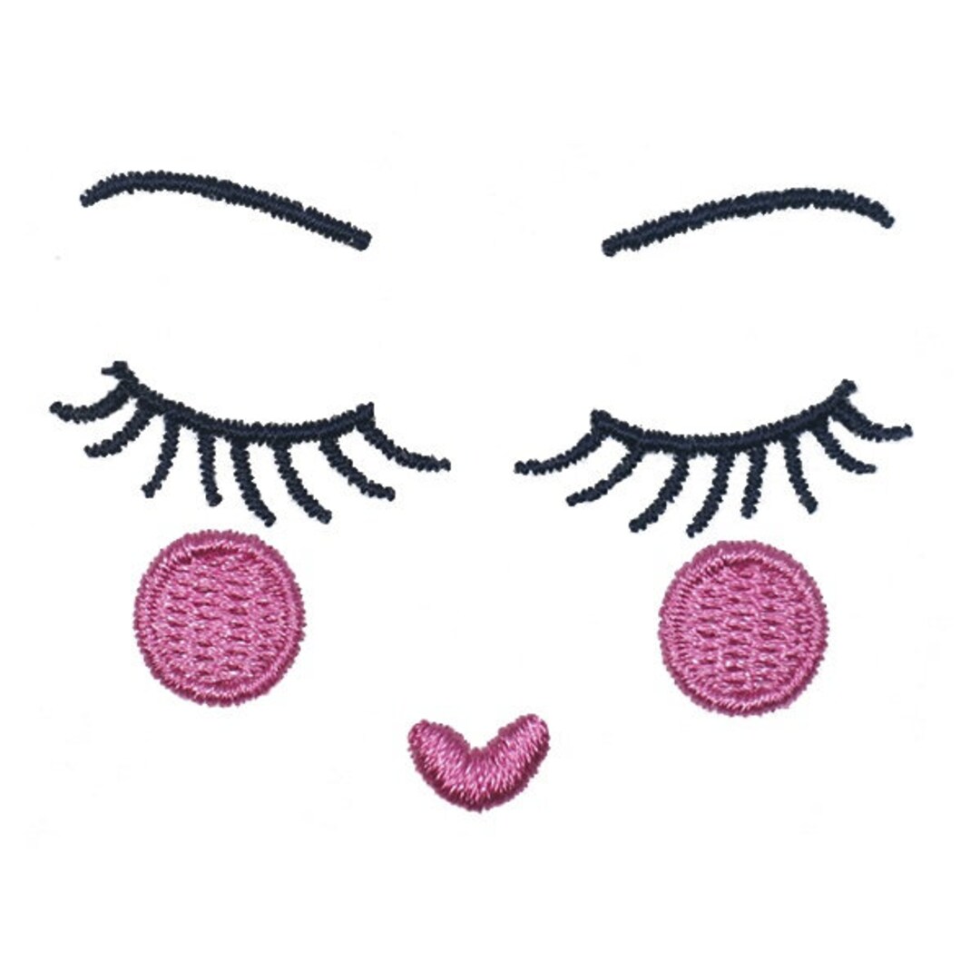 Cute Face Embroidery Design Instant Download - Etsy