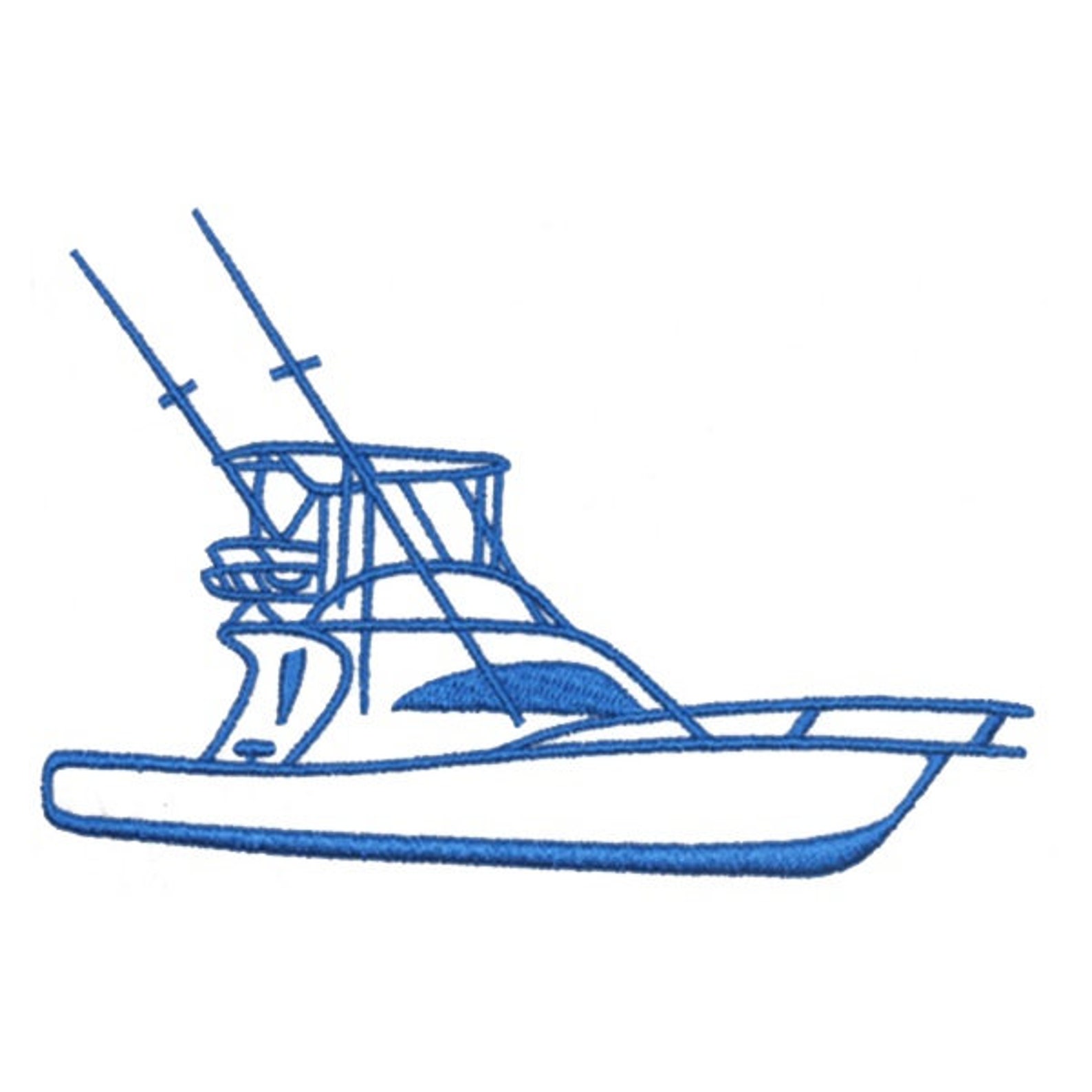 Fishing Boat Embroidery Design Instant Download - Etsy