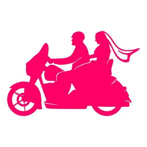 Biker Wedding Couple Cuttable Design PNG DXF SVG & Eps File for ...