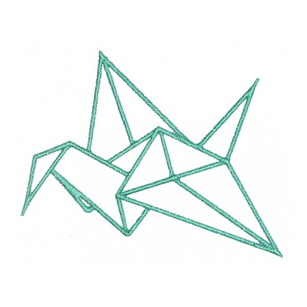 Origami Bird Embroidery Design Instant Download - Etsy
