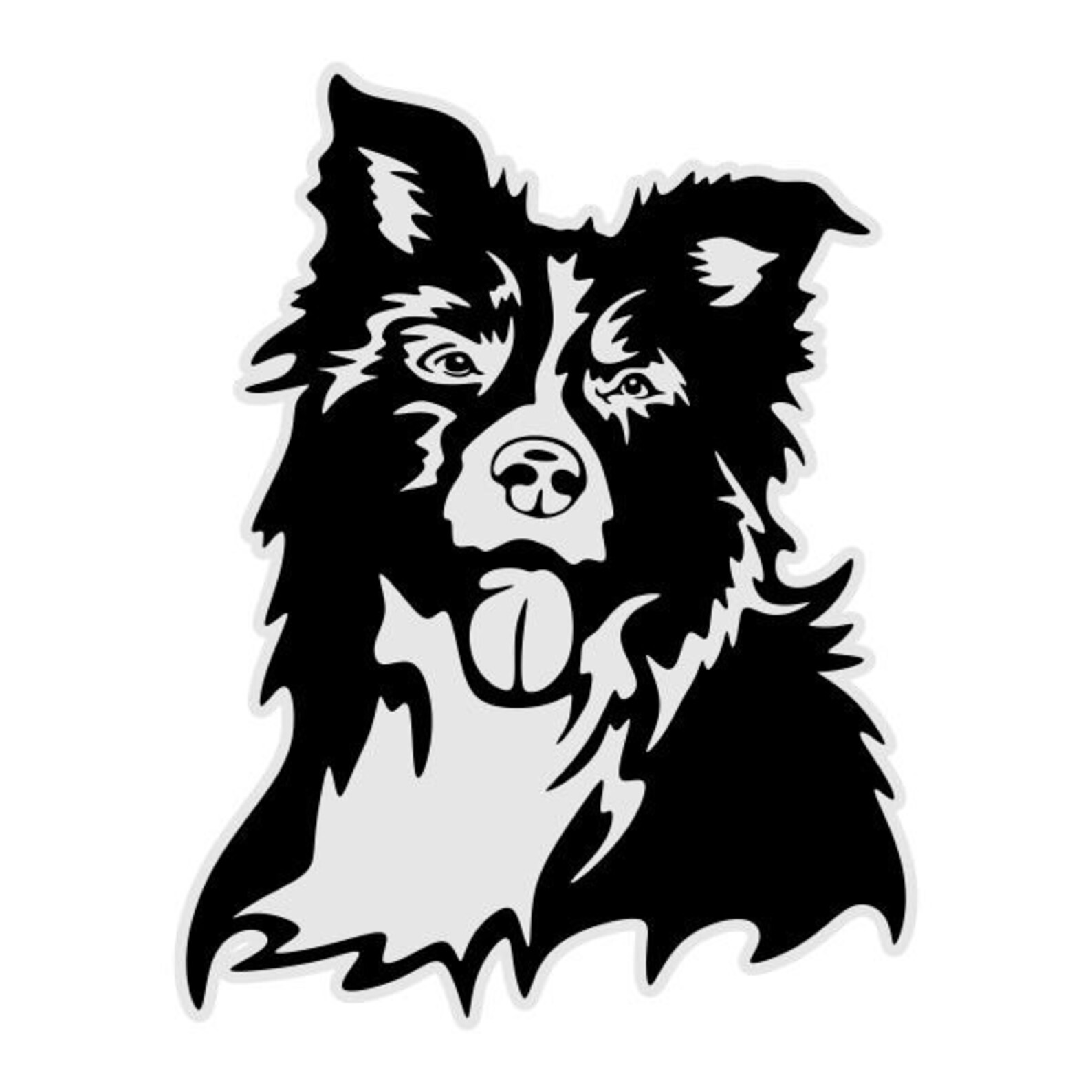 Border Collie Dog Cuttable Design PNG DXF SVG & Eps File for - Etsy UK