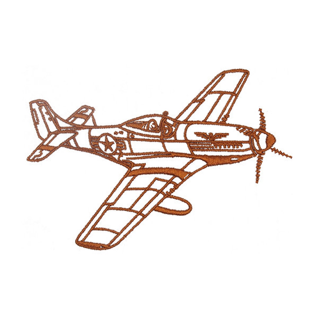War Plane Embroidery Design - Instant Download - Etsy