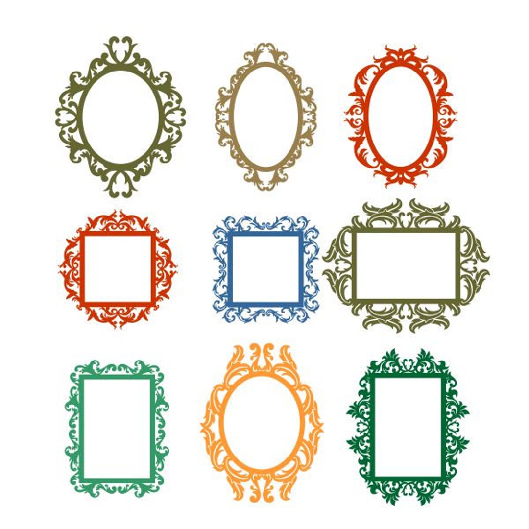 Baroque Frame Cuttable Design PNG DXF SVG & Eps File for Silhouette ...