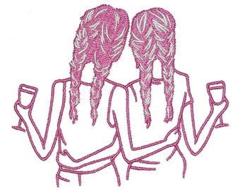 Friends Are Flowers Machine Embroidery Design - Etsy