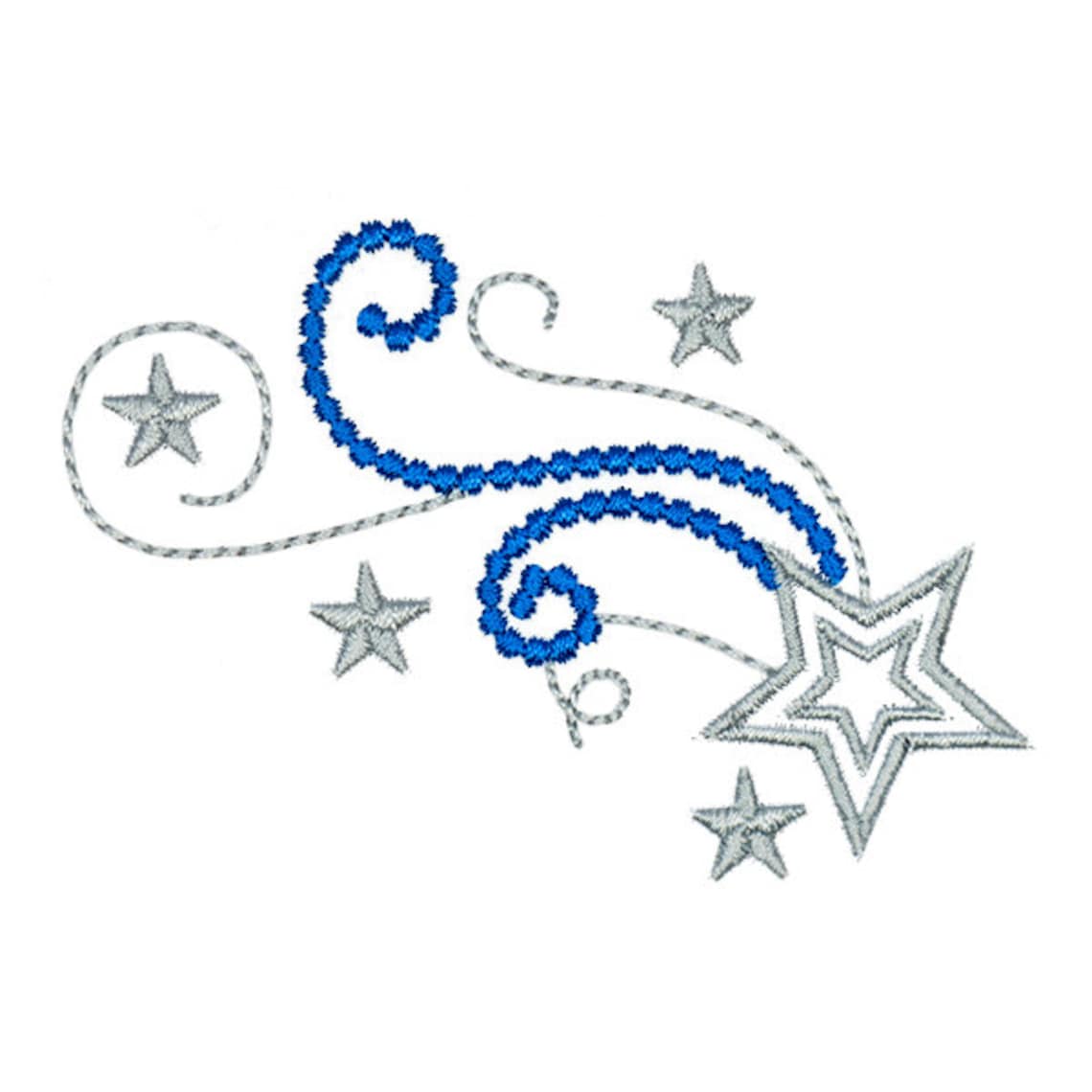 Swirly Stars Embroidery Design Instant Download - Etsy
