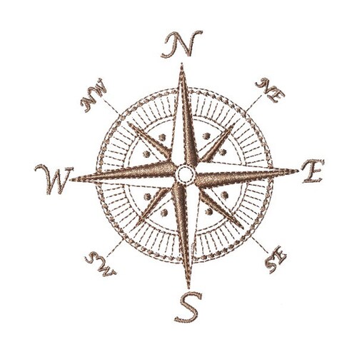 Home Nautical Compass Embroidery Design-sailing Machine - Etsy
