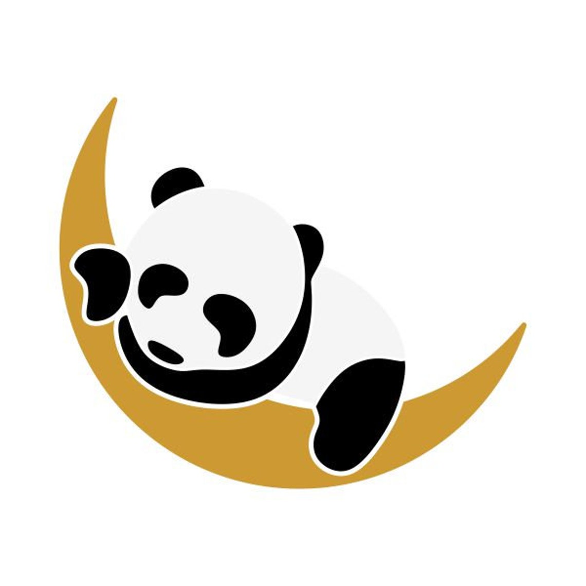 Panda on Moon Cuttable Design PNG DXF SVG & Eps File for - Etsy