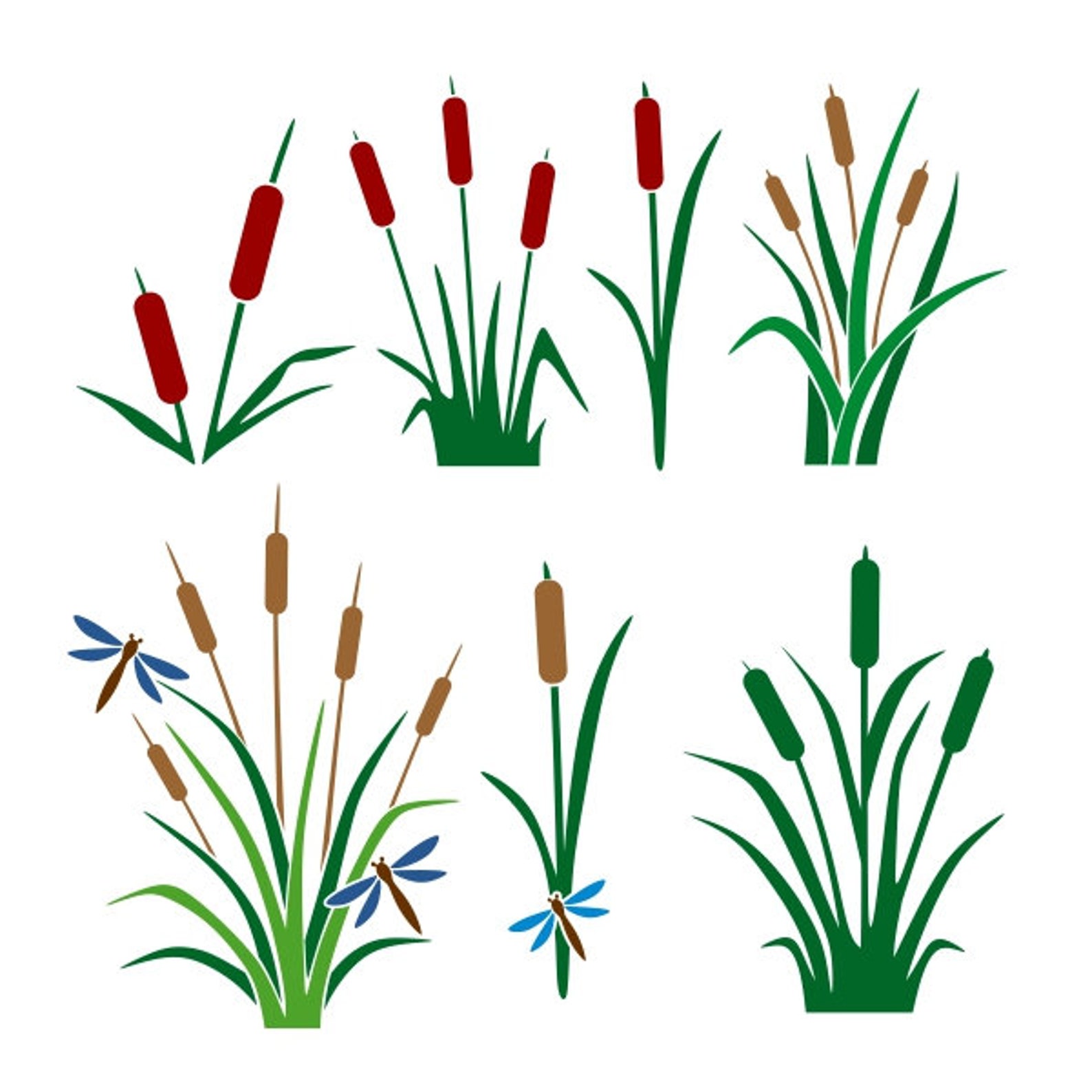 Cattail Flower Cuttable Design PNG DXF SVG & Eps File for - Etsy