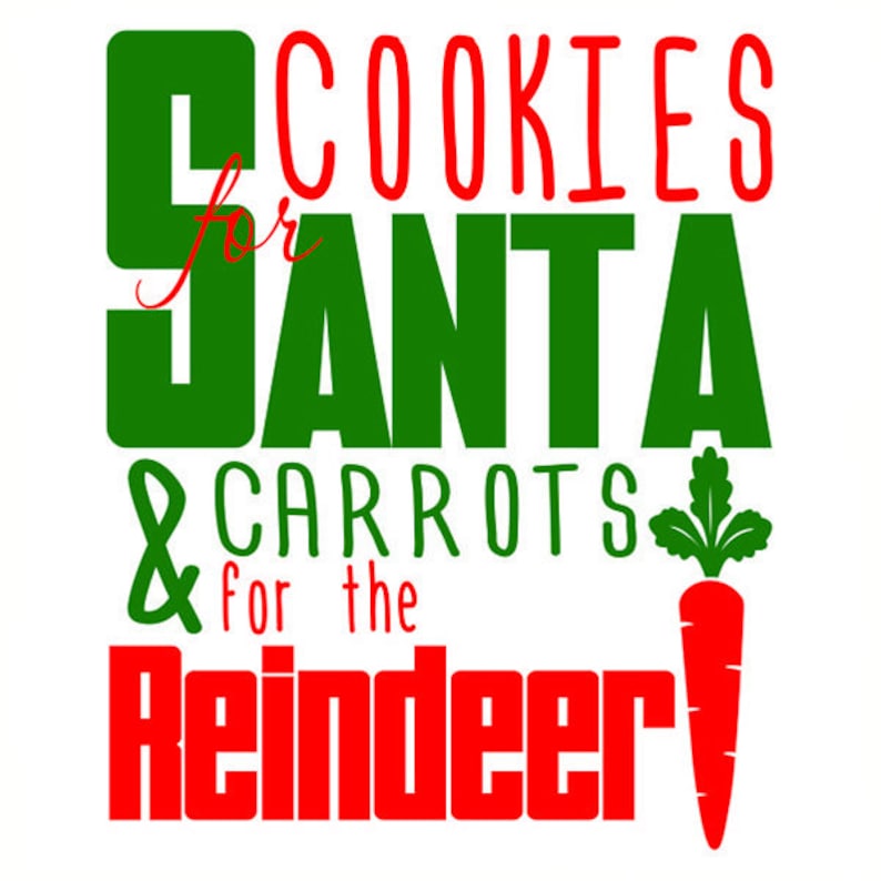 Cookies for Santa Carrots for Reindeer Cuttable Design PNG DXF - Etsy