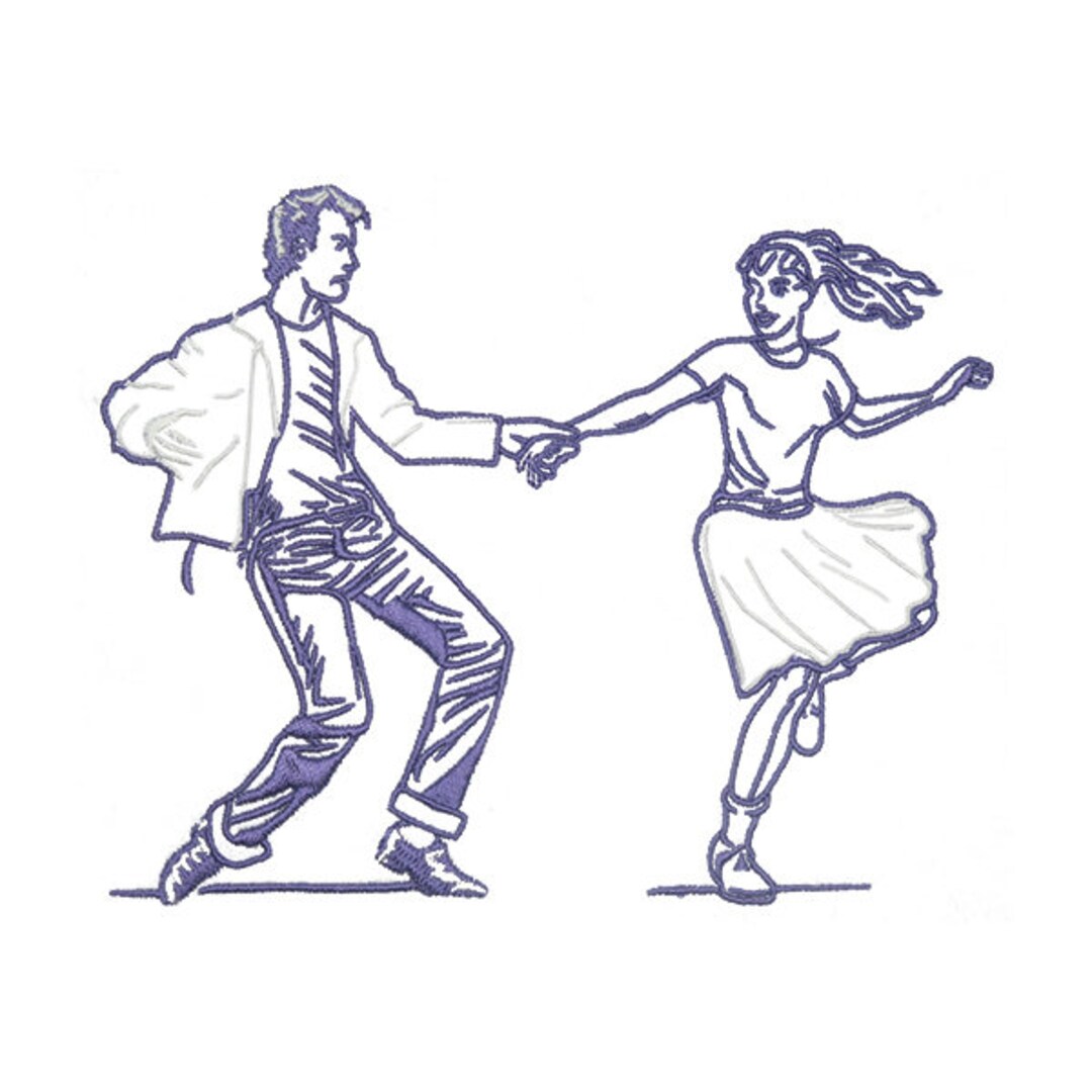 Dancing Couple Embroidery Design Instant Download - Etsy