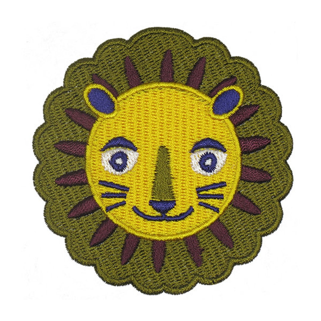 Cartoon Lion Face Embroidery Design Instant Download - Etsy