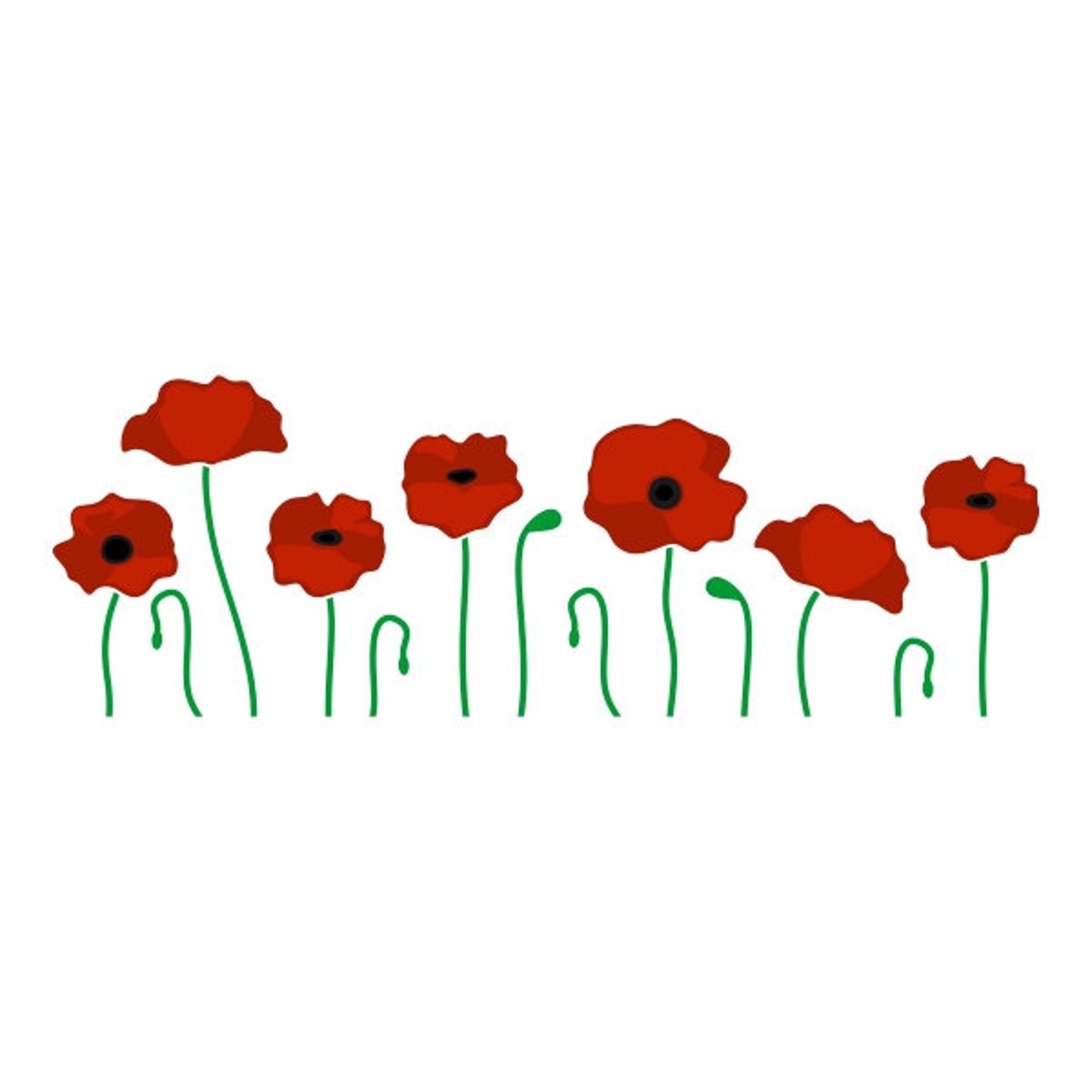 Poppy Flowers Cuttable Design PNG DXF SVG & Eps File for Silhouette ...