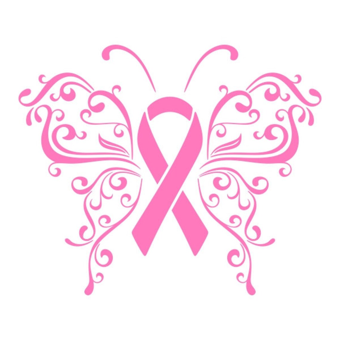 Pink Ribbon Cuttable Design PNG DXF SVG & Eps File for | Etsy