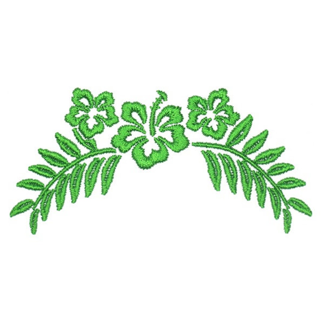Hibiscus Flower Wreath Embroidery Design Instant Download - Etsy