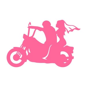 Biker Wedding Couple Cuttable Design PNG DXF SVG & Eps File for ...