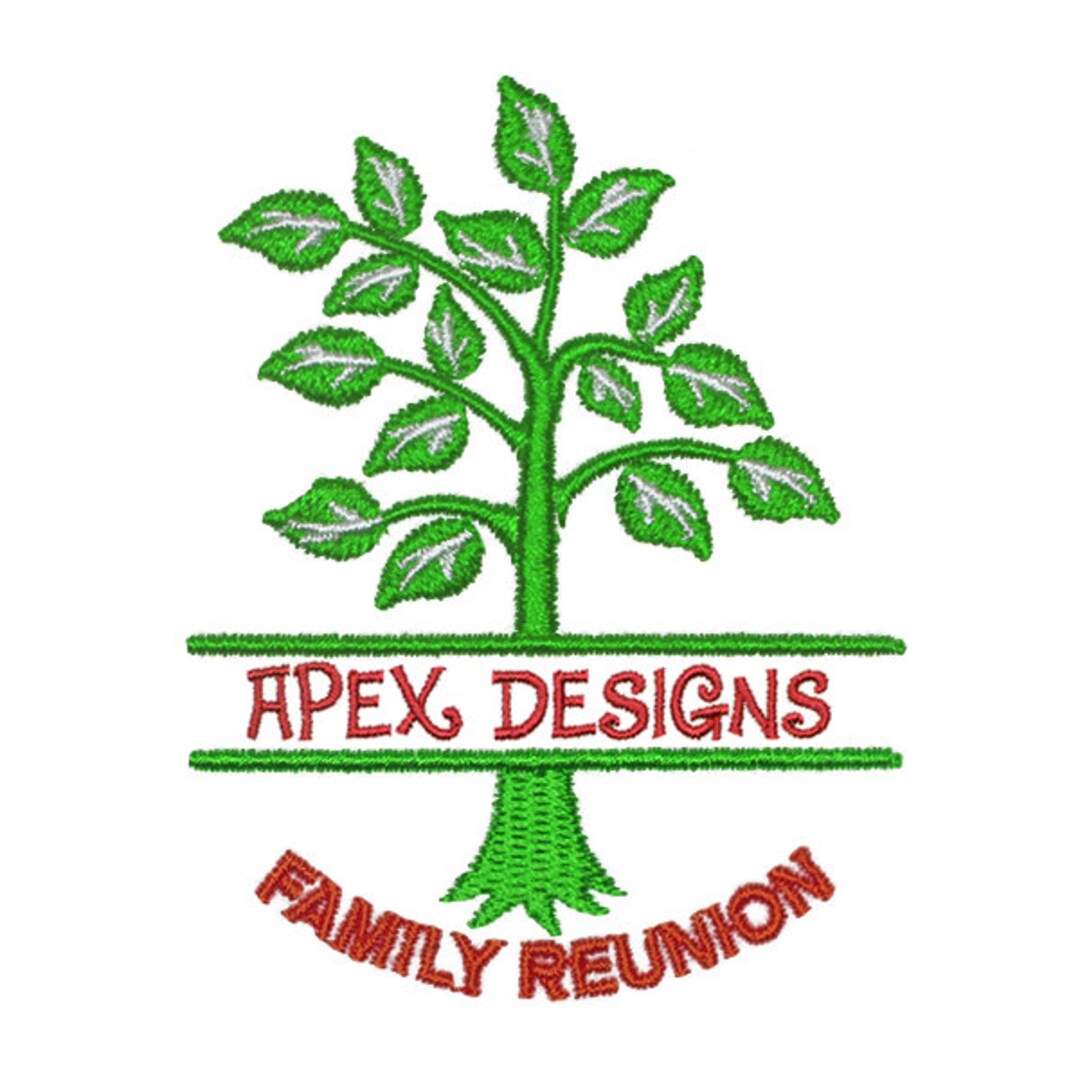 Family Reunion Tree Split Embroidery Frame Instant Download - Etsy